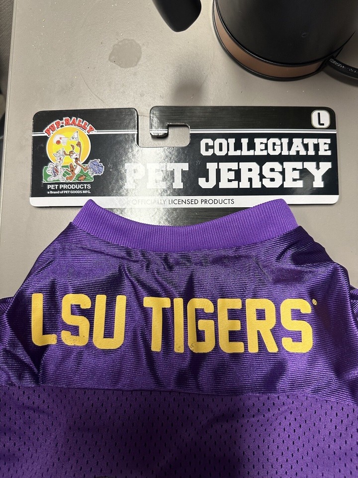 Louisiana State University LSU Tigers Purple Pet Dog Jersey Large New ...
