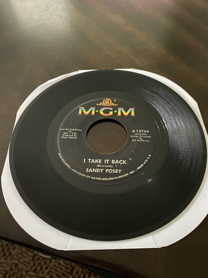 Sandy Posey I Take It Back / The Boy I Love 45 MGM Vinyl Record | eBay