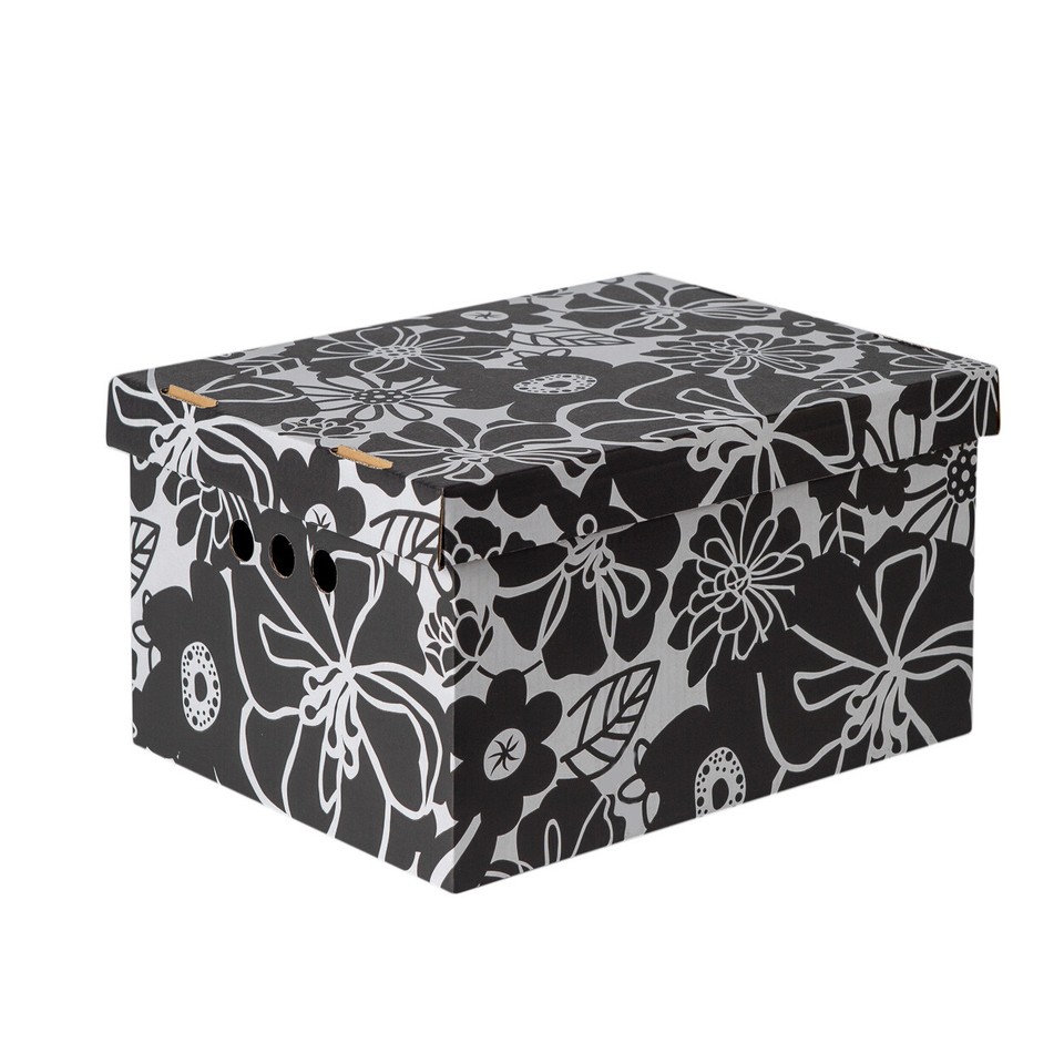 STYLISH 2pc Decorative Storage BOXES with Lid ARCHIVE A4 Box Cardboard ...