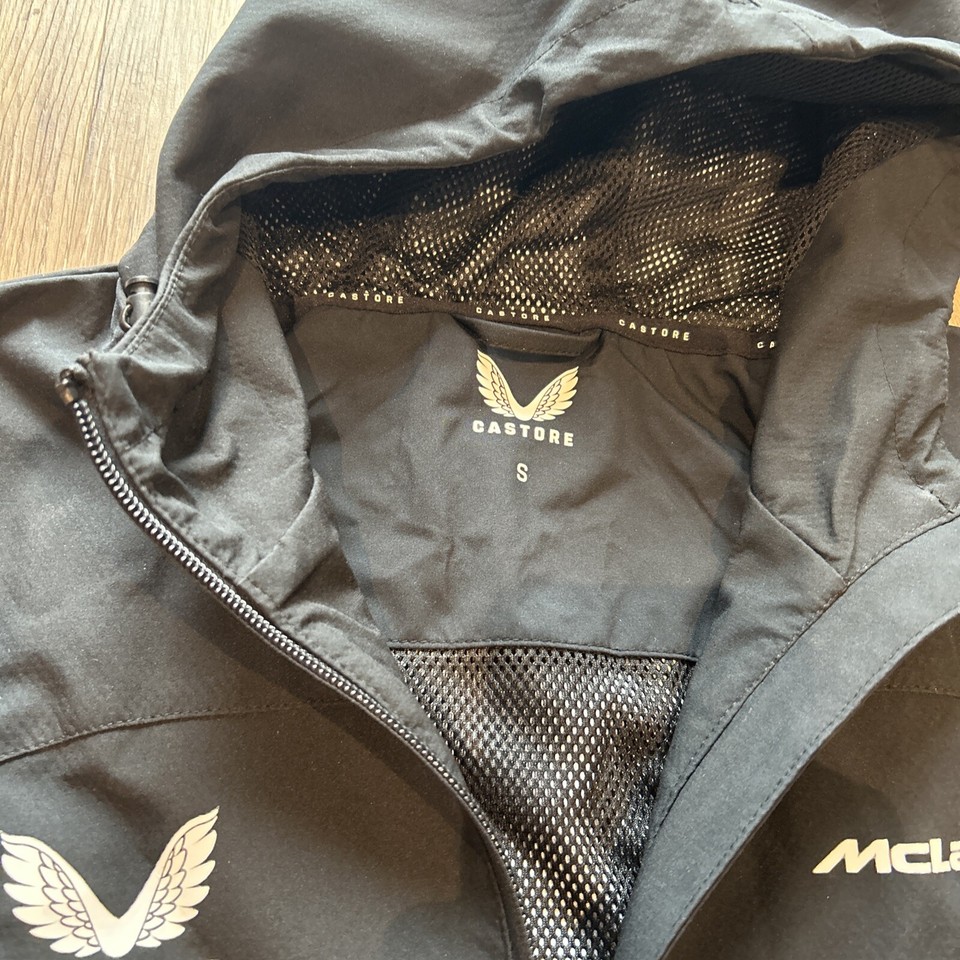 Men’s McLaren Castore Full-zip Rain Jacket With Hood. Size Small | eBay UK