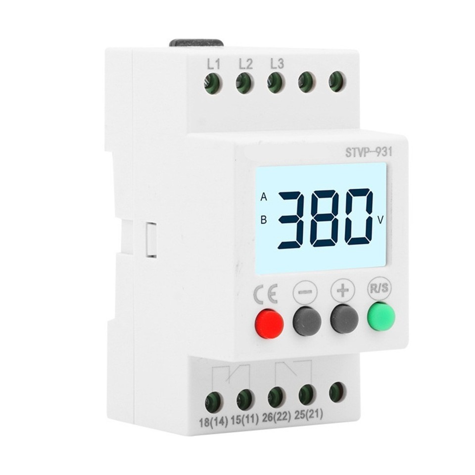 Voltage Monitoring Meter Adjustable Voltage Protector Electrical Safety ...
