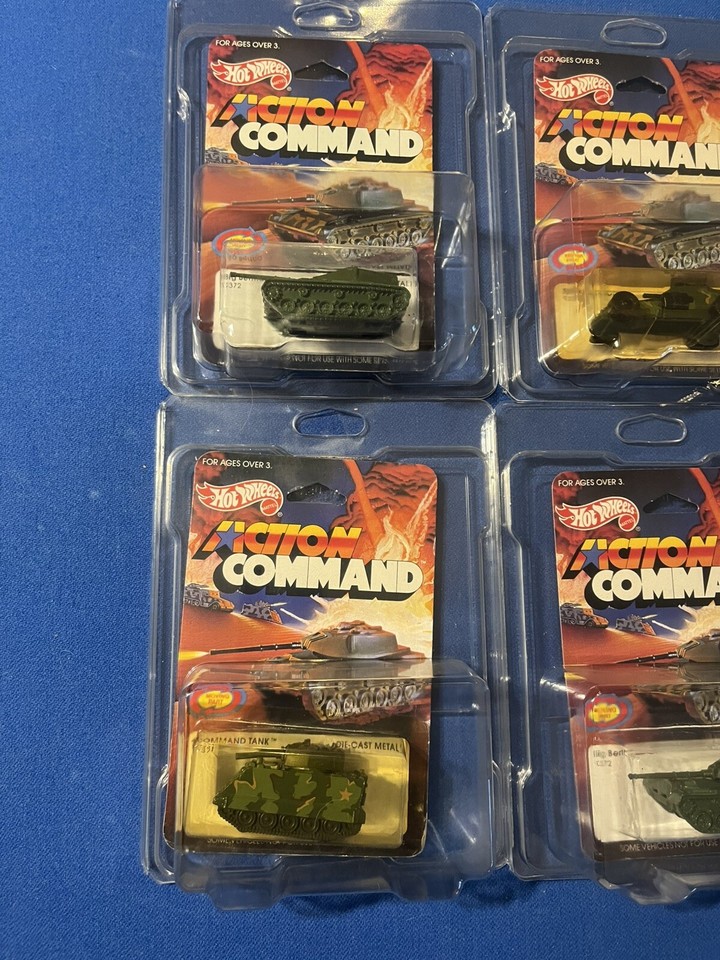 6 Vintage Action Command Hot Wheels 1984 Lot Protective Covers Rare ...