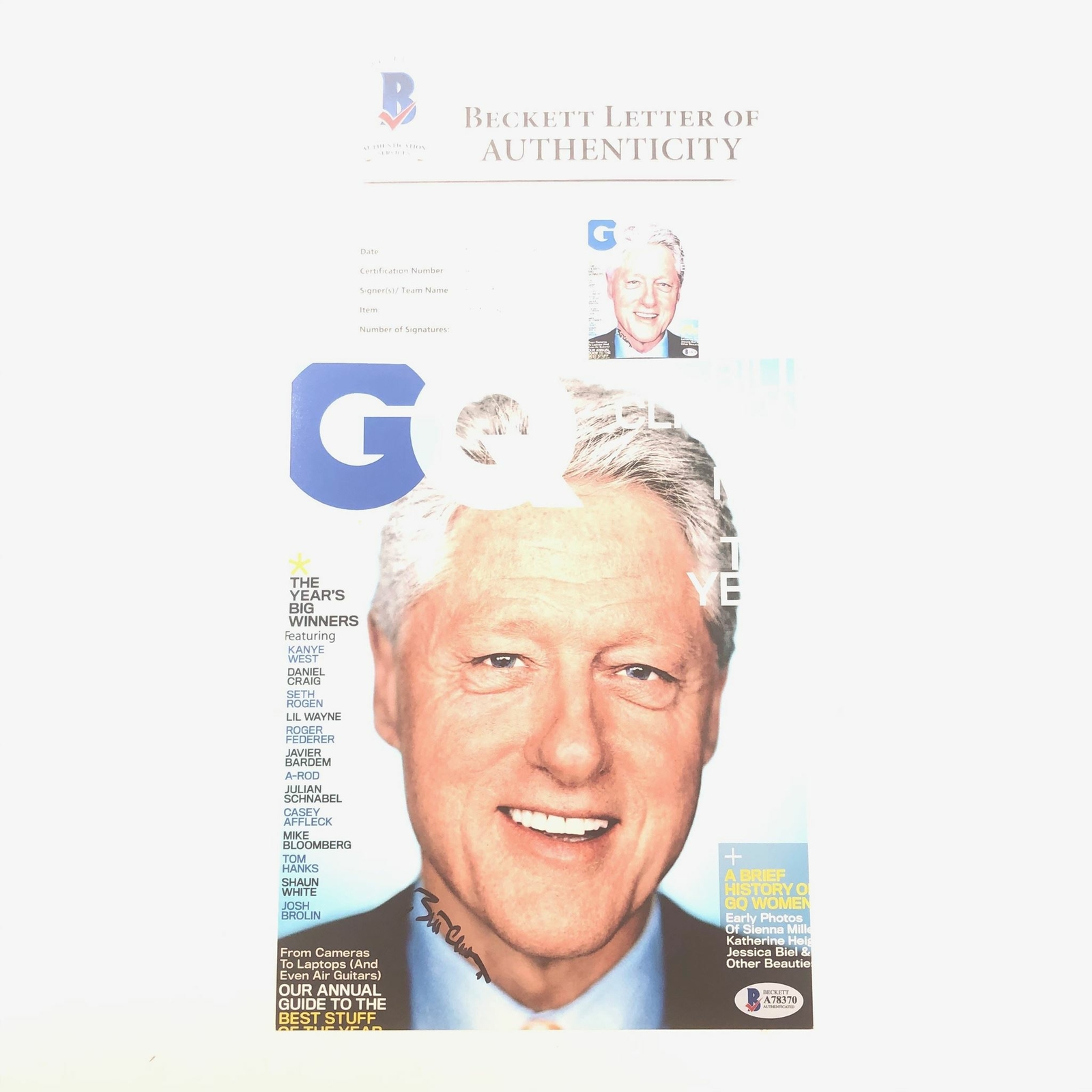 Bill Clinton Signed 8x10 Photo BAS Beckett LOA Autographed | eBay