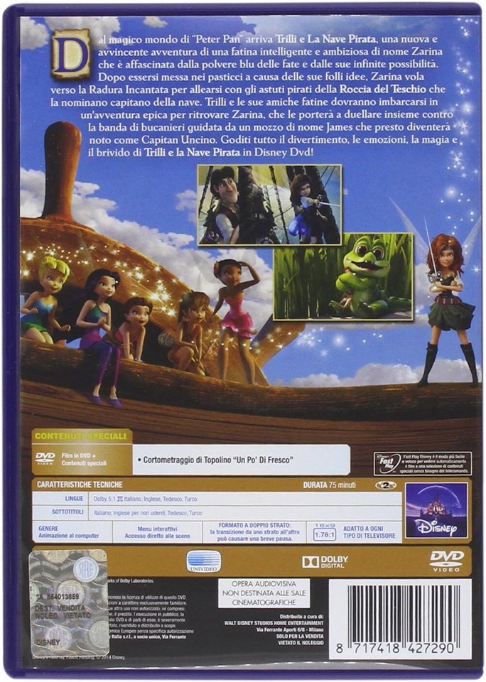 Trilli E La Nave Pirata (DVD) Mae Whitman Christina Hendricks (US ...