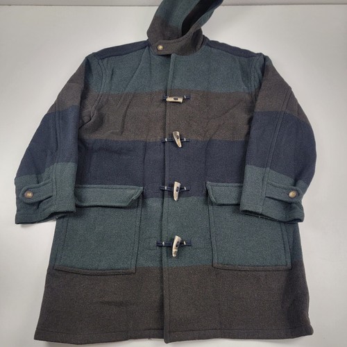 Vintage Structure Le Collezioni Wool Hooded Coat Canvas Large Outdoor ...