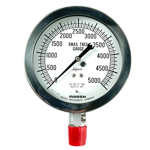 Marsh Instrument Xmas Tree Pressure Gauge Safecase 5000 PSI | eBay