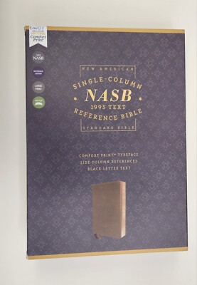 NASB Single-column Reference Bible - Leathersoft Brown - New American ...
