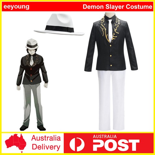 Demon Slayer Kibutsuji Muzan Cosplay Costume Halloween Party Full Set ...