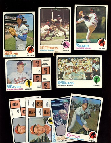 1973 Topps Baseball Card Lot Starter Set 125 Different G/VG | eBay