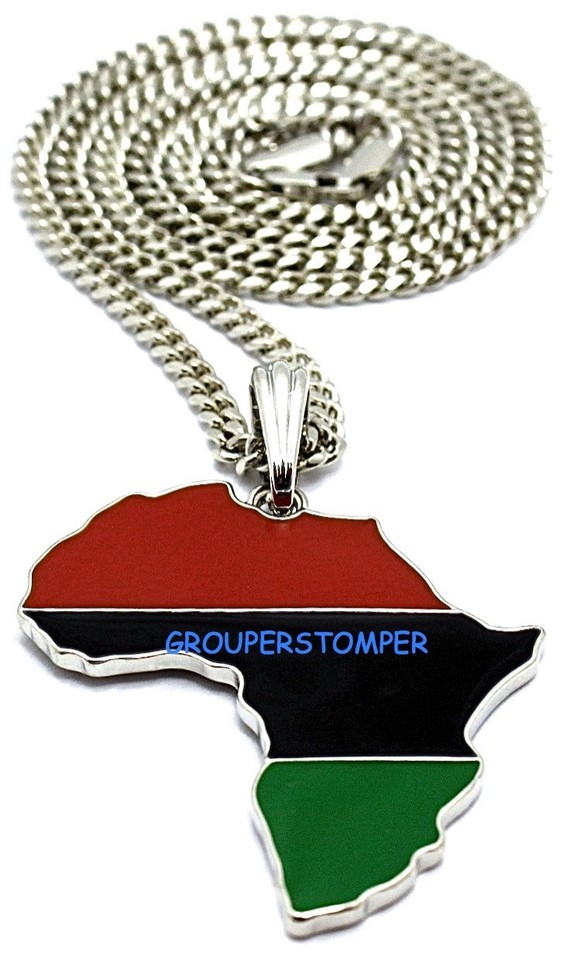 Africa Map Jamaican Pendant Necklace With Assorted Style Chains | eBay