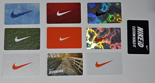 COLLECTIBLE Nike Themed Gift Cards $0 BALANCES - AS-IS NO RETURNS | eBay