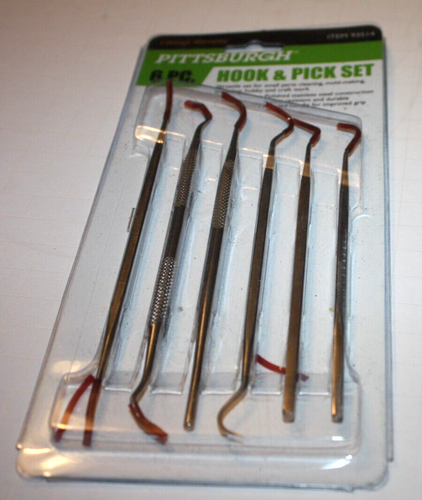 6 Piece Pittsburgh Stainless Steel Test Probe Set Hook & Pick Set New ...