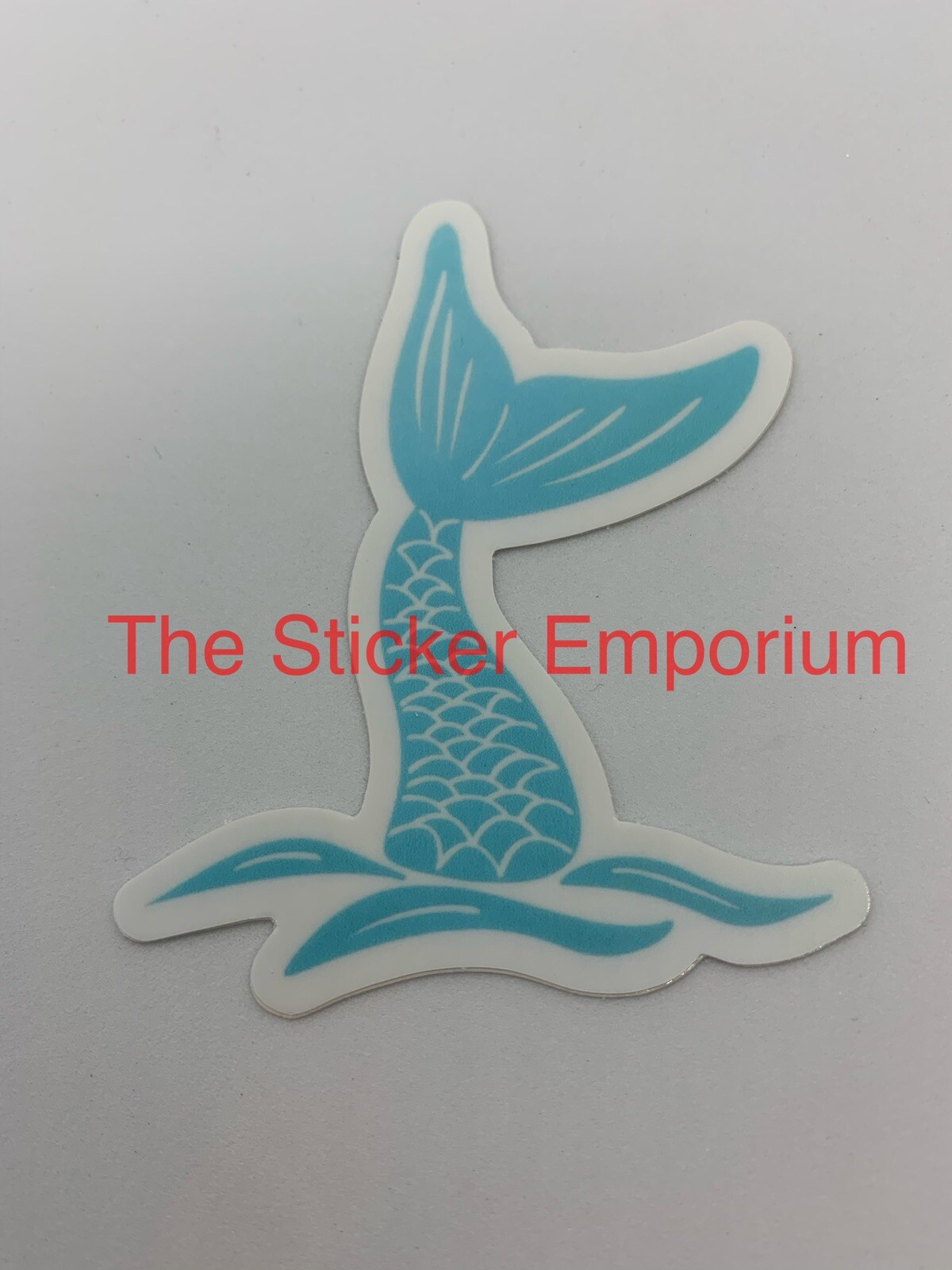 Mermaid Tail Teal Blue Sticker Ocean Beach Nautical Sailing Aesthetic ...