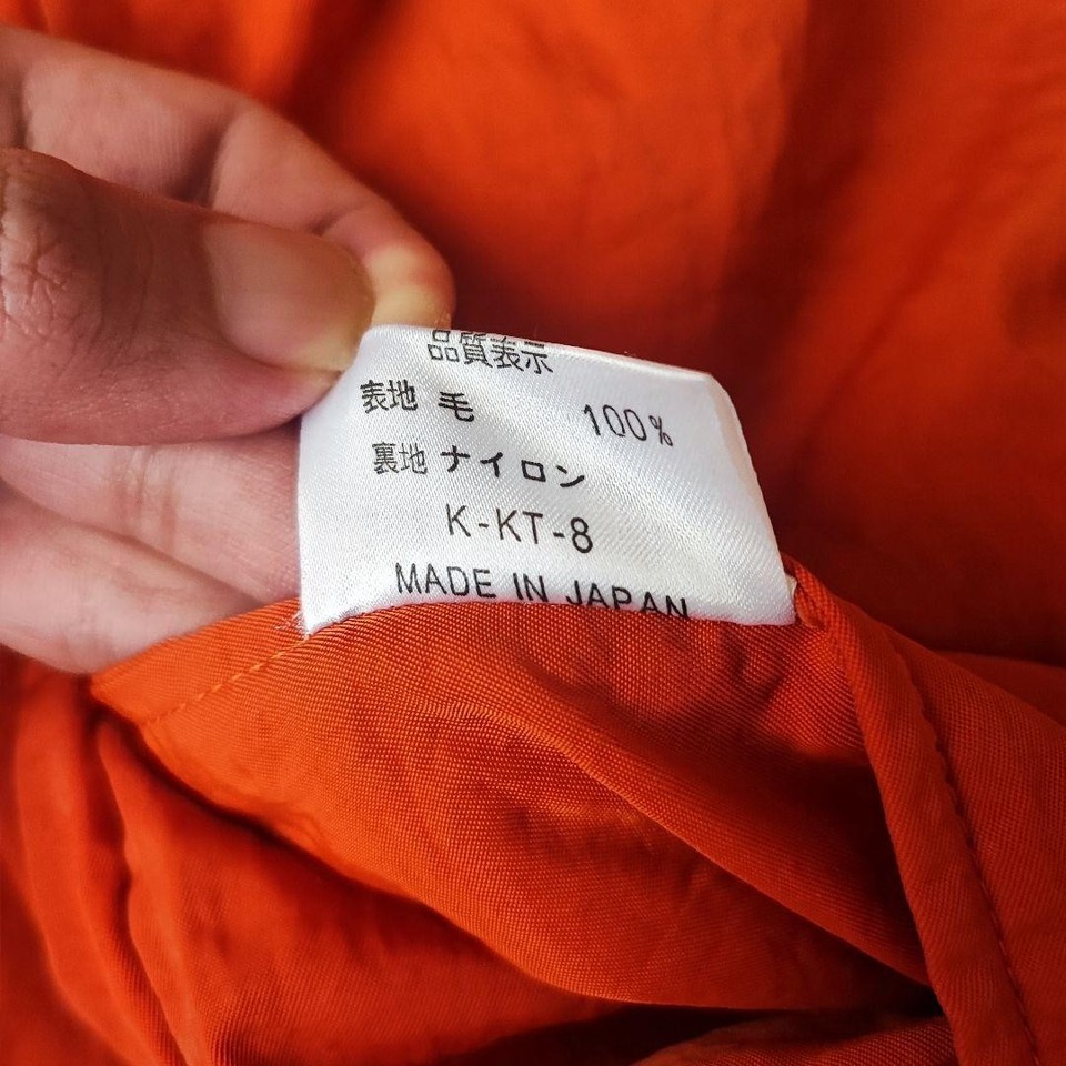 90s Ombre Wool Jacket Japan Made Navy White Men's Outerwear Size L | eBay