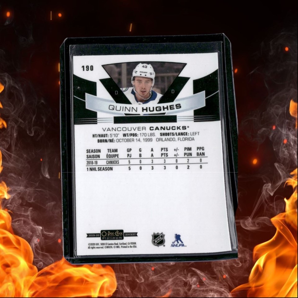 2019-20 O-Pee-Chee Platinum Quinn Hughes Marquee Rookie #190 | eBay