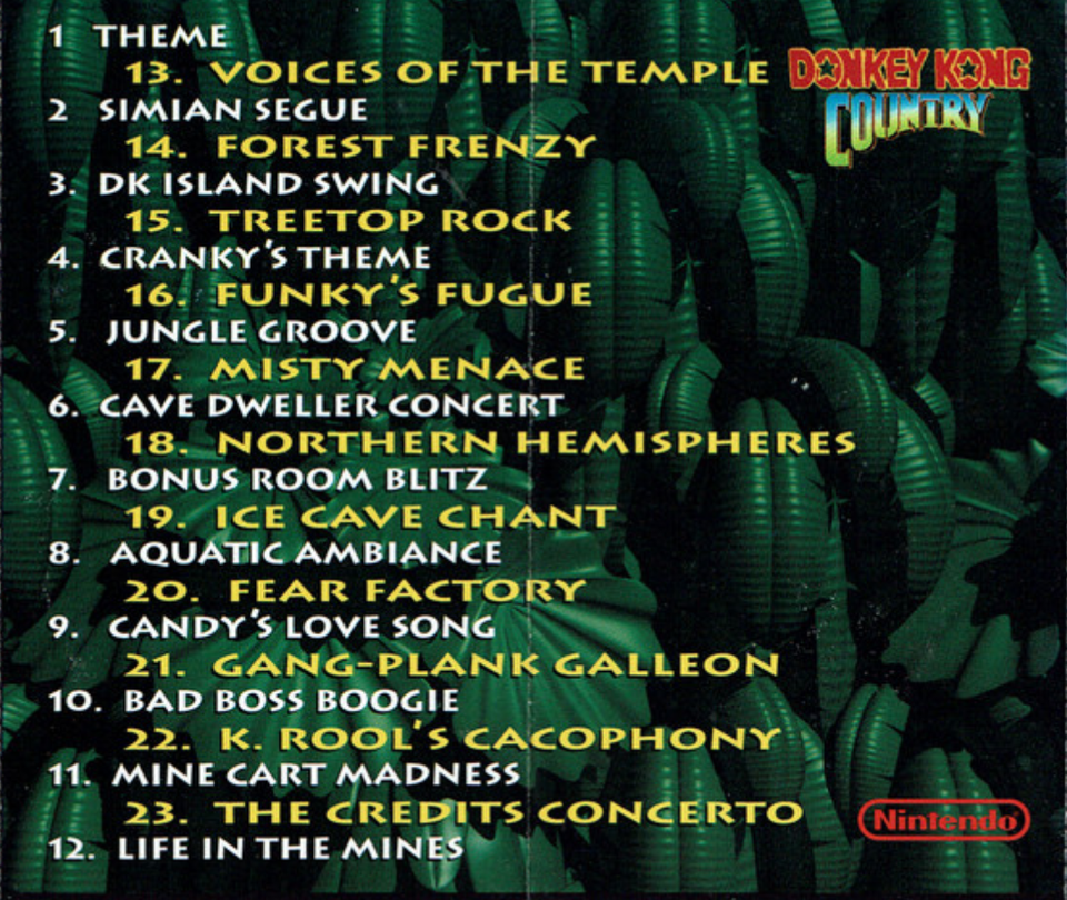 DK Jamz (The Original Donkey Kong Country Soundtrack) 1995 Nintendo CD ...