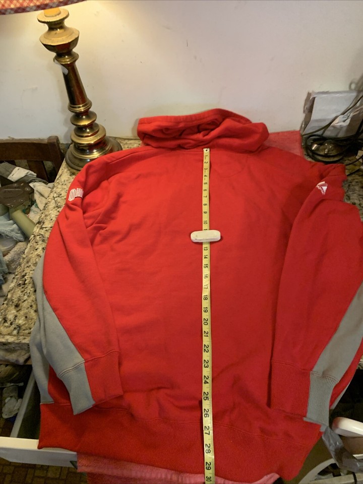 OHIO STATE BUCKEYES PULLOVER HOODIE SIZE XL MAJESTIC CHENILLE LOGO NEW ...