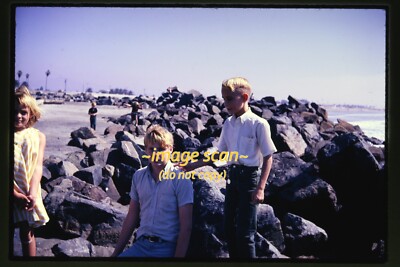 People at a Beach in Southern California in 1966, Original Slide L7b | eBay