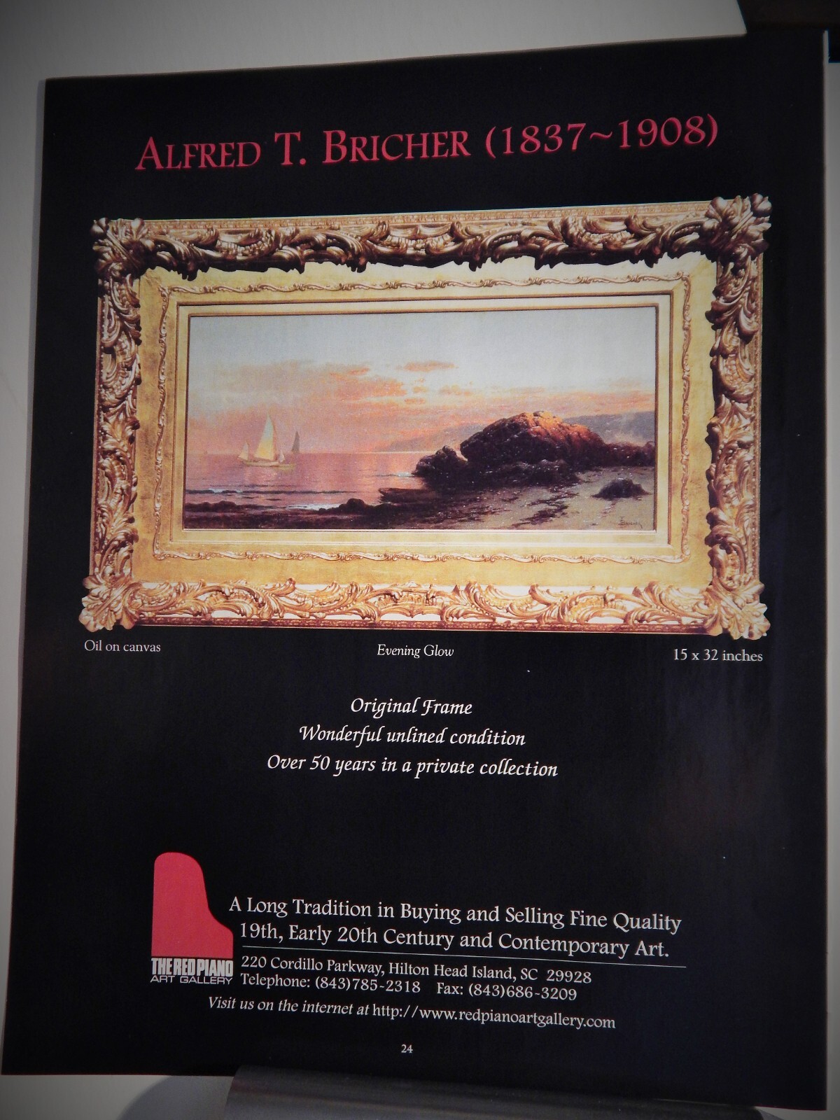 ALFRED T BRICHER ART PIECE VTG ORIG 2001 ADVERTISEMENT | eBay