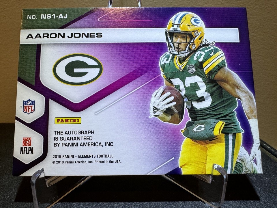 2019 Panini Elements Football Aaron Jones NEON SIGNS AUTOGRAPH 4/5 ...
