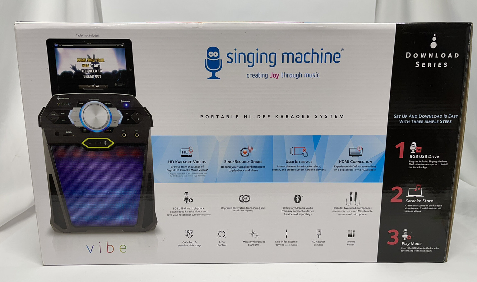The Singing Machine Vibe Hi-def Digital Karaoke System SDL366 for sale ...