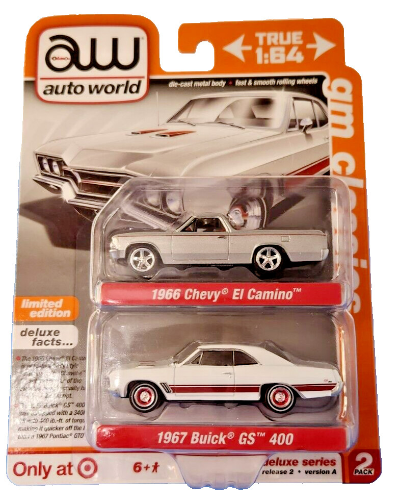 Auto World Deluxe GM Classics Release 2 Version: A 2-Pack Toy Cars