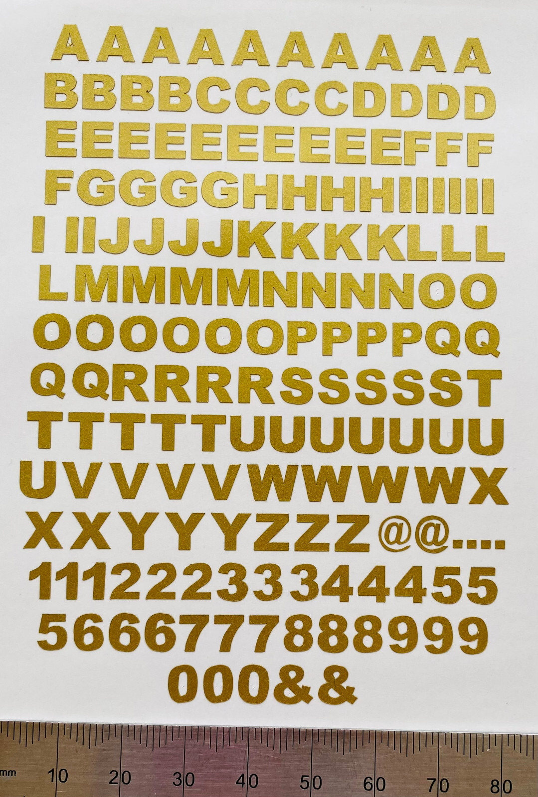 6/10/20mm Sticky Adhesive Vinyl Letters / Lettering & Numbers - Peel ...