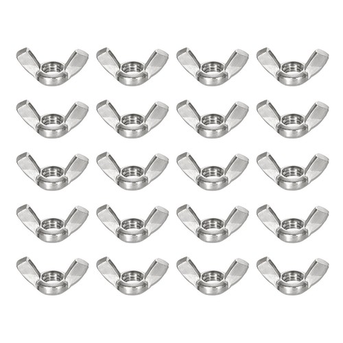 3/8"-16 Wing Nut 25 Pcs, 304 Stainless Steel Butterfly Wing-Nut, Silver ...