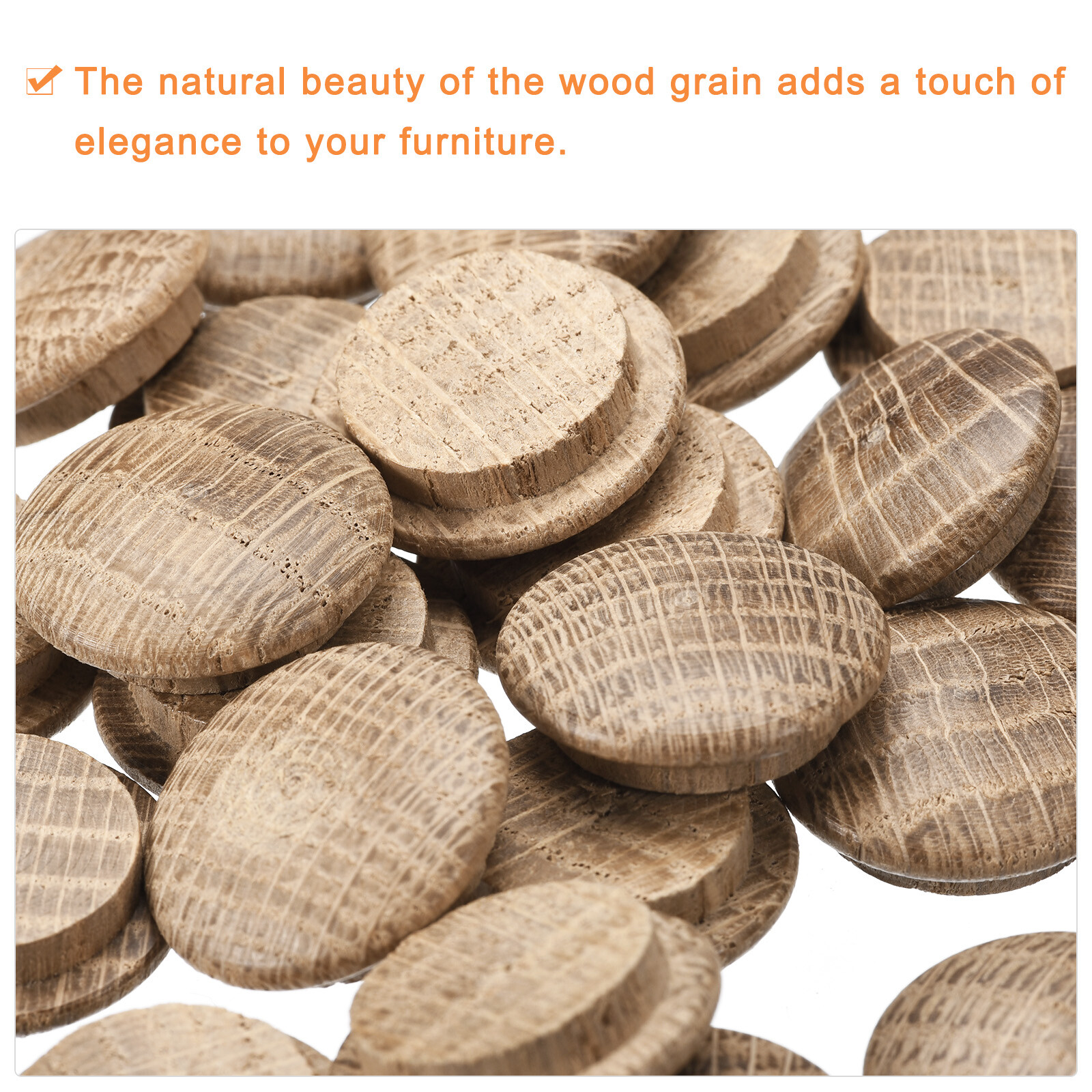 Wood Plugs, 50Pcs 23 x 18 mm - Red Oak Wood Button Top Plugs for Stair ...