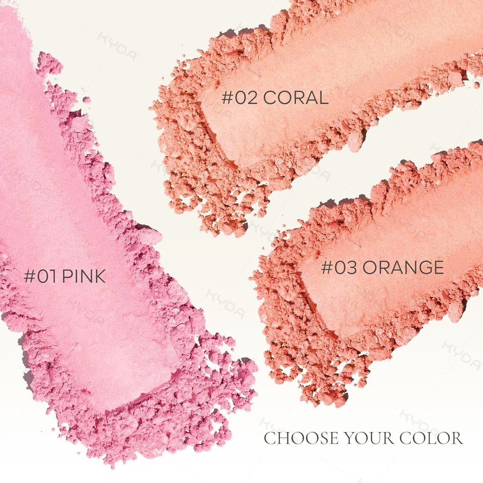 Pink Blush Powder Pink Face Highlighter Baked Blush Shimmer Blush for ...