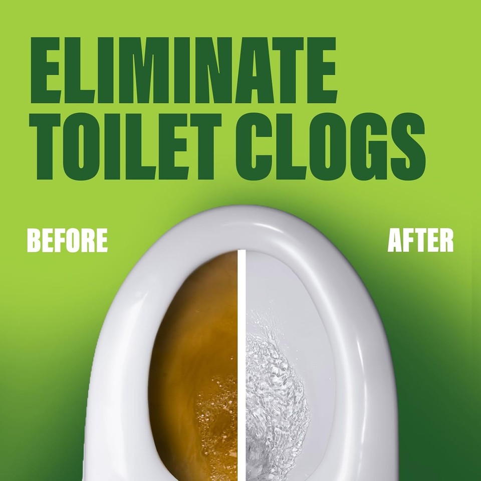 Green Gobbler Powder Plunger Toilet Clog Remover 2 Pack For Easy ...