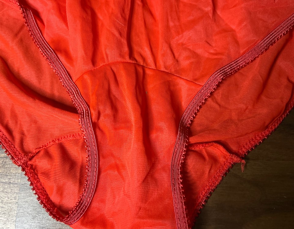 Vtg SILKY NYLON Gusset Panties sz L Second Skin Shiny USA Rare Sheer ...