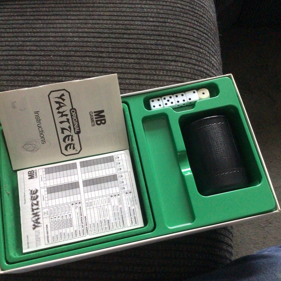 Milton Games Vintage 1982 Original Yahtzee Dice Game Score Pad Cup ...