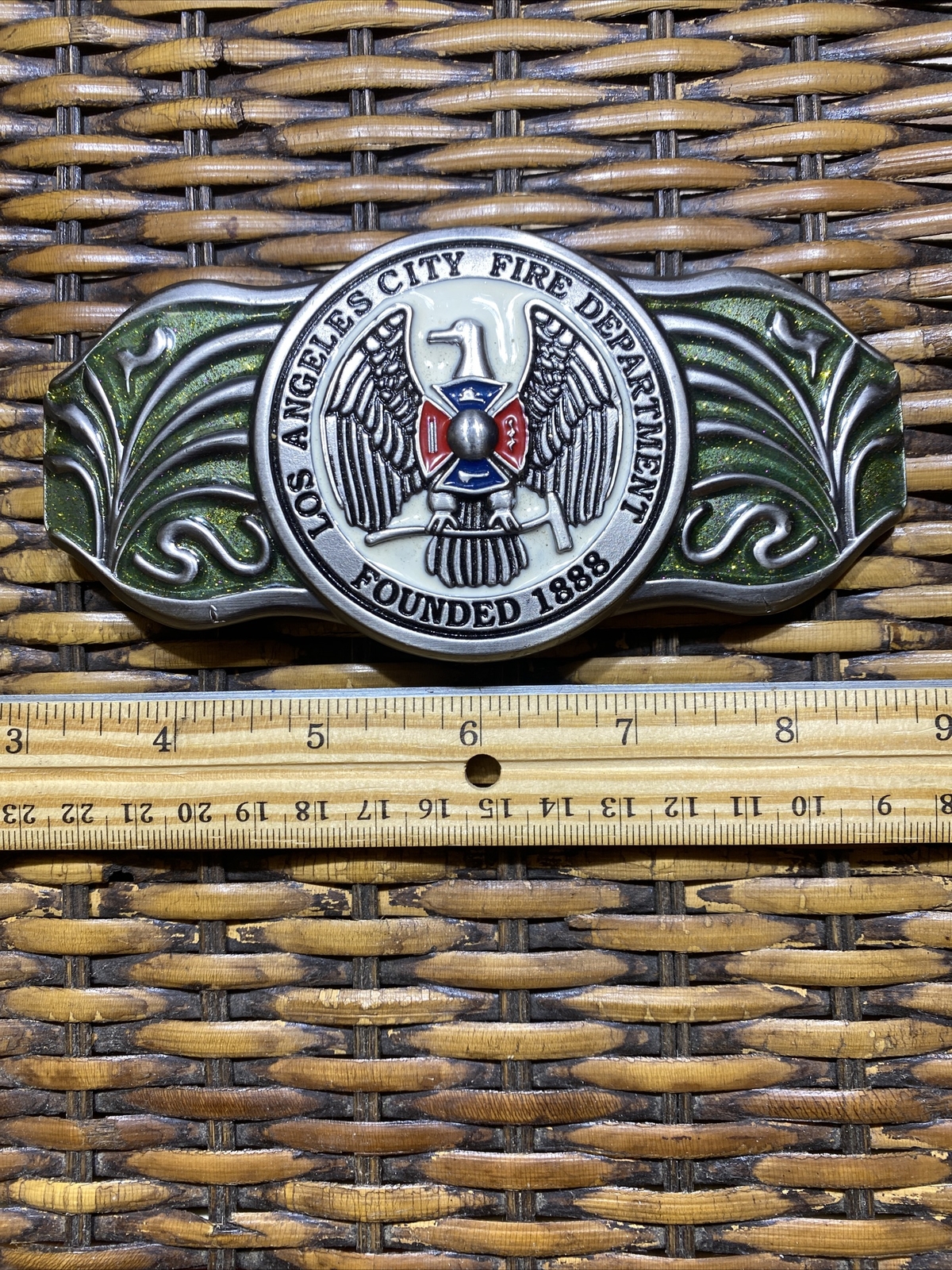 Los Angles Fire Department Metal Belt Buckle - Gem