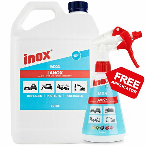 Inox Lanox MX4 Lanolin Lubricant Spray 5L + Free Applicator (MG-44420 ...