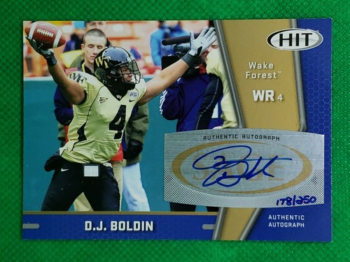 DJ Boldin 2009 Sage Card A4 Rookie Autograph SN 178/250 - Demon Deacons ...