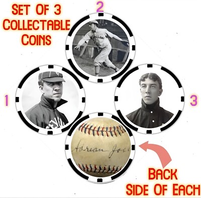 Addie Joss - COMMEMORATIVE POKER CHIPS/COINS SET **SIGNED** | eBay