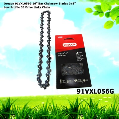 Oregon 91VXL056G 16” Bar Chainsaw Blades 3/8” Low Profile 56 Drive ...