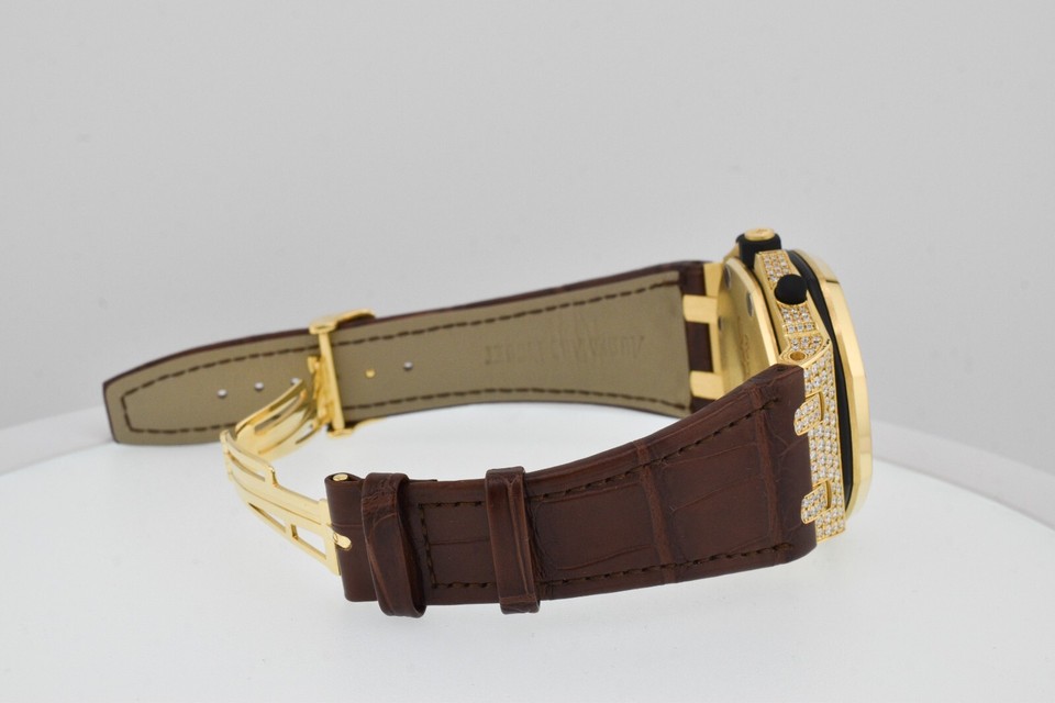 AP SERVICED audemars piguet royal oak offshore 42mm factory set diamond ...