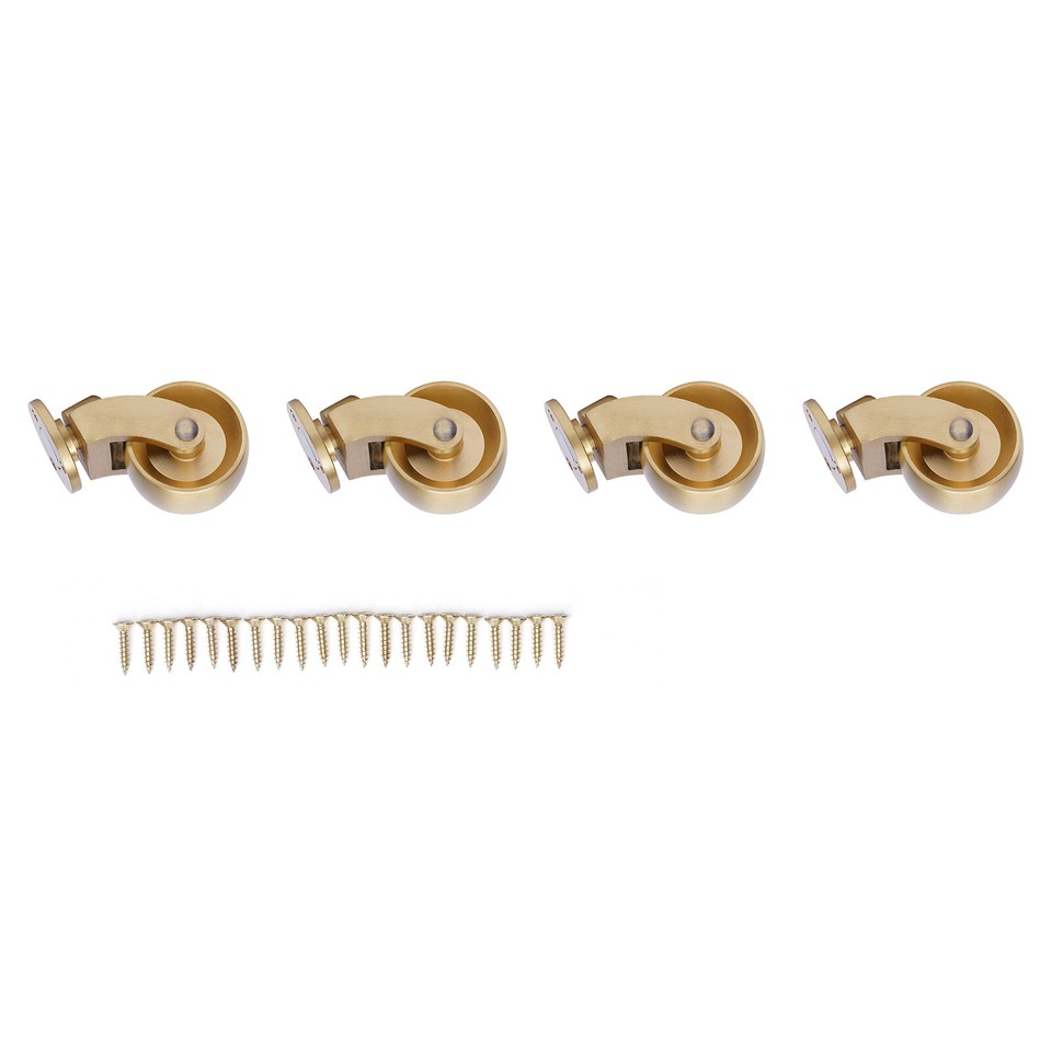 4PCS Brass Universal Furniture Casters Table Chair Desk Sofa Piano ...