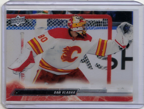 DAN VLADAR 22/23 Upper Deck Clear-Cut Acetate Parallel Card Calgary ...