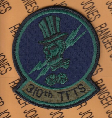 USAF Air Force 310th TFTS Tactical Fighter Training Sqdn 3.5" patch OD ...