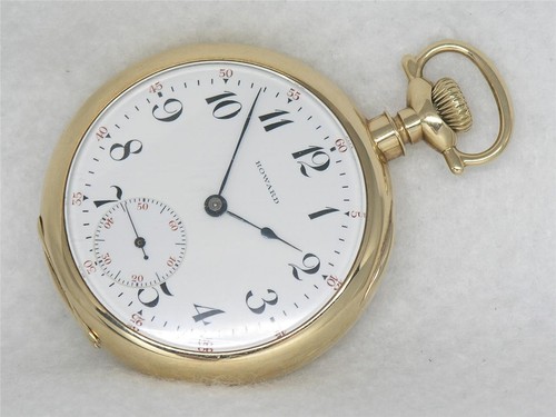 SCARCE 16S EDWARD HOWARD 17 JEWEL SOLID 14K GOLD POCKET WATCH, SERVICED ...