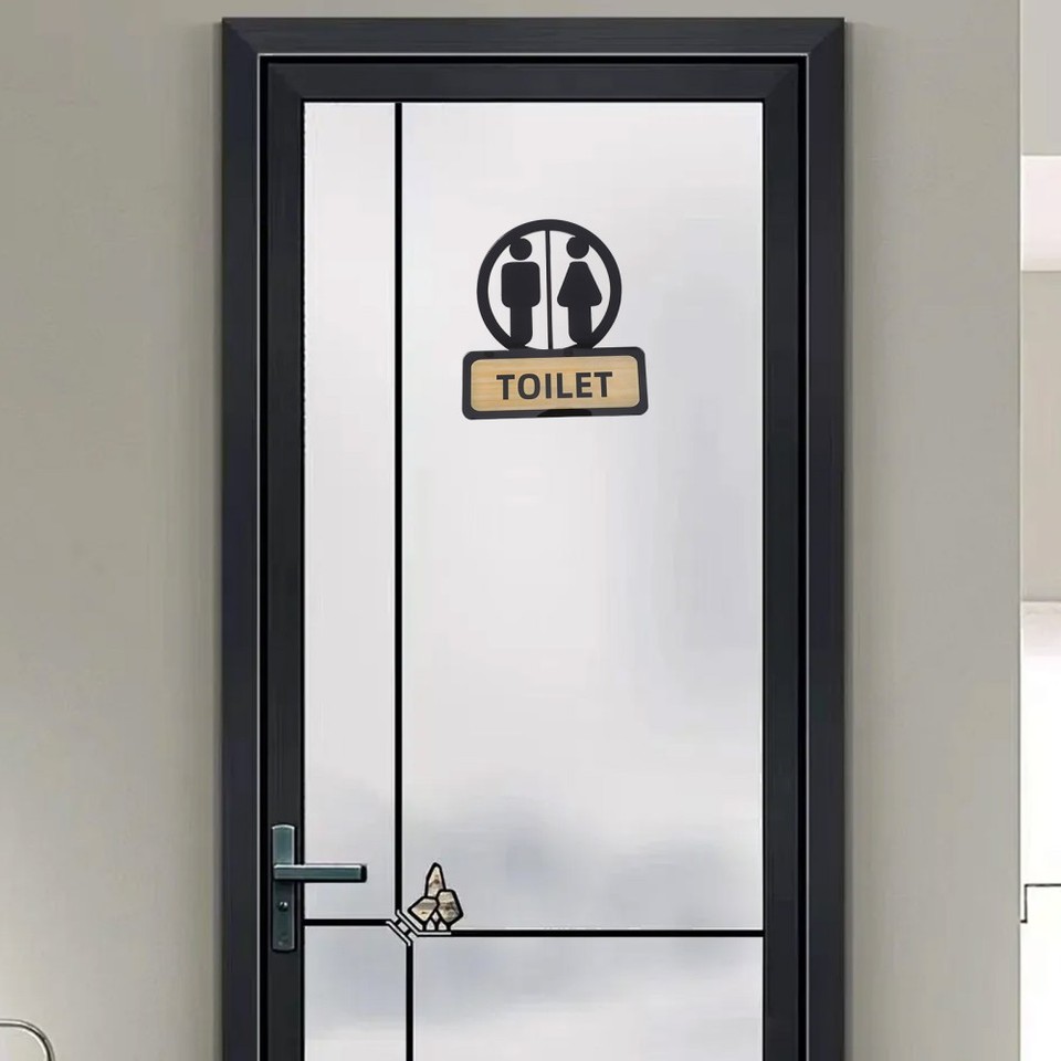 Restroom Door Sign | Men Women Toilet Signs | WC Restroom Signage ...