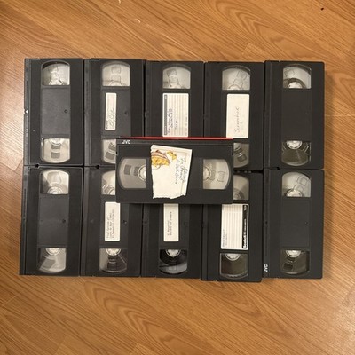11 Blank VHS Tapes Home Recorded Various Old Shows Movies Unknown ...