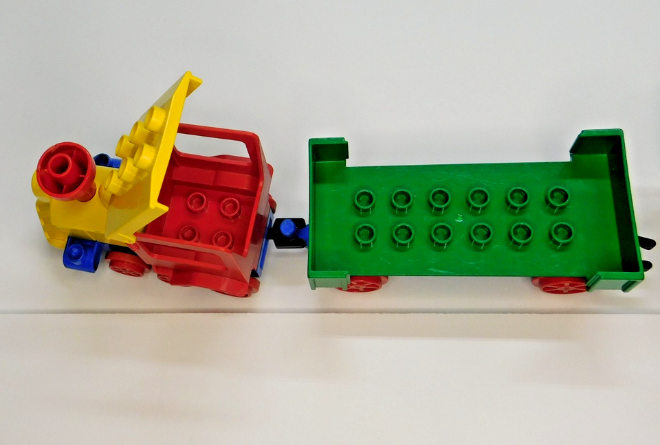 LEGO Duplo Train & Wagon from 2731-1 Push-Along Play Train Set | eBay