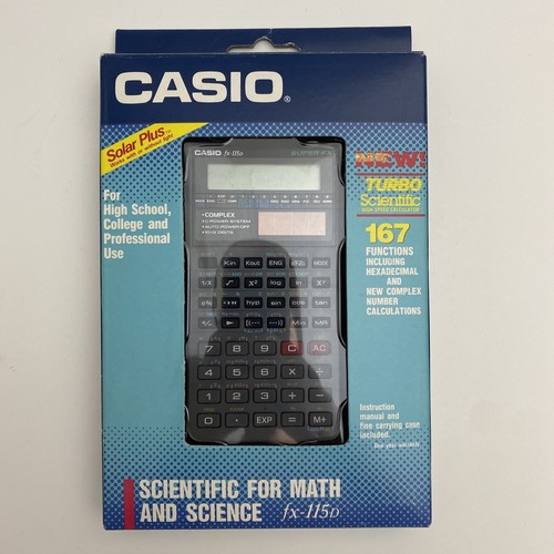 NOS Vintage Casio fx-115D Super-FX Solar Plus Scientific Calculator | eBay