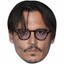 Johnny Depp (Glasses) Celebrity Mask, Flat Card Face 5056615905167 | eBay