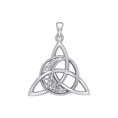 Celtic Trinity Crescent Moon 925 Sterling Silver Pendant Fine Lunar ...