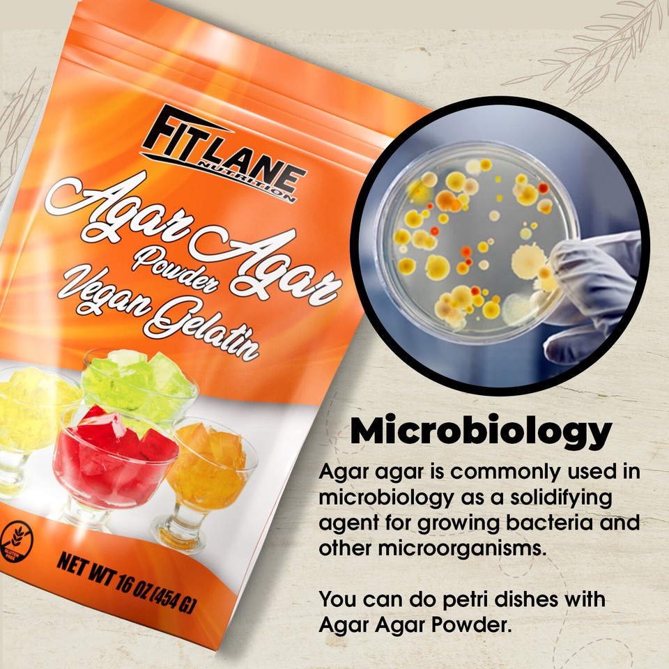 Agar Agar Powder. Vegan (Vegetarian) Gelatin. Non GMO, Gluten Free 16 ...
